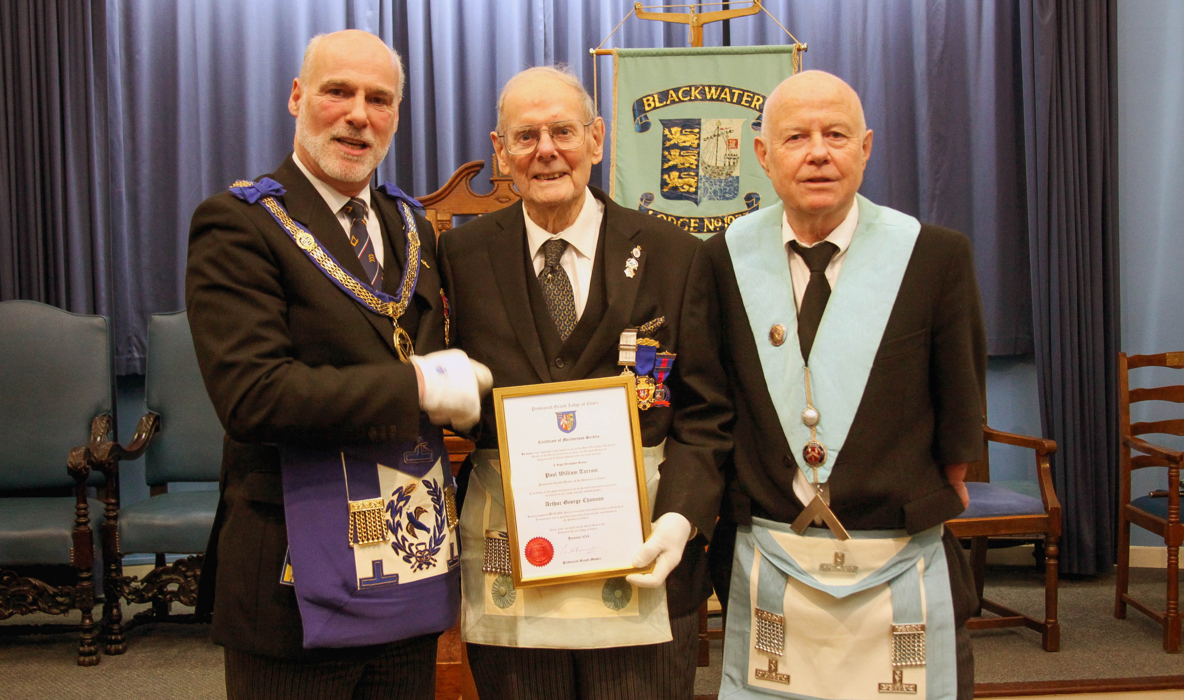 Arthur Channon, Master Mason celebrates 70 years in the Craft